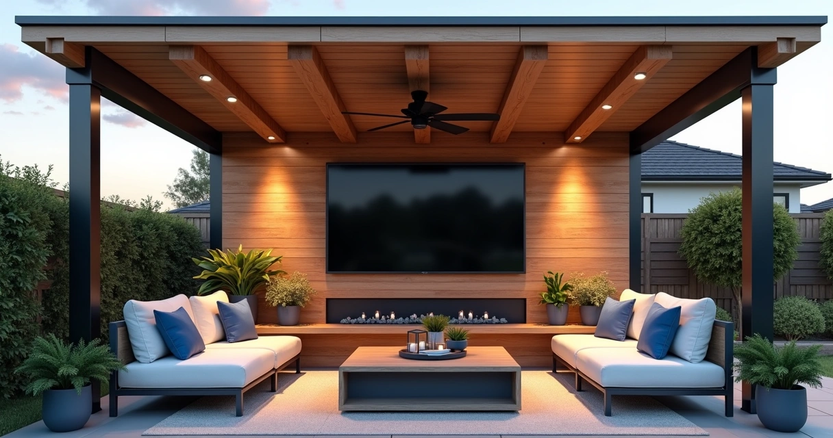 Covered Patio Ideas with Outdoor TVs: Watch in Style All Year Long ...